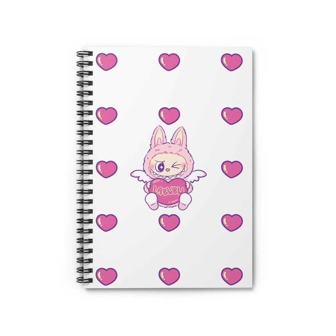 Pink Labubu Spiral Notebook Ruled Line - Etsy