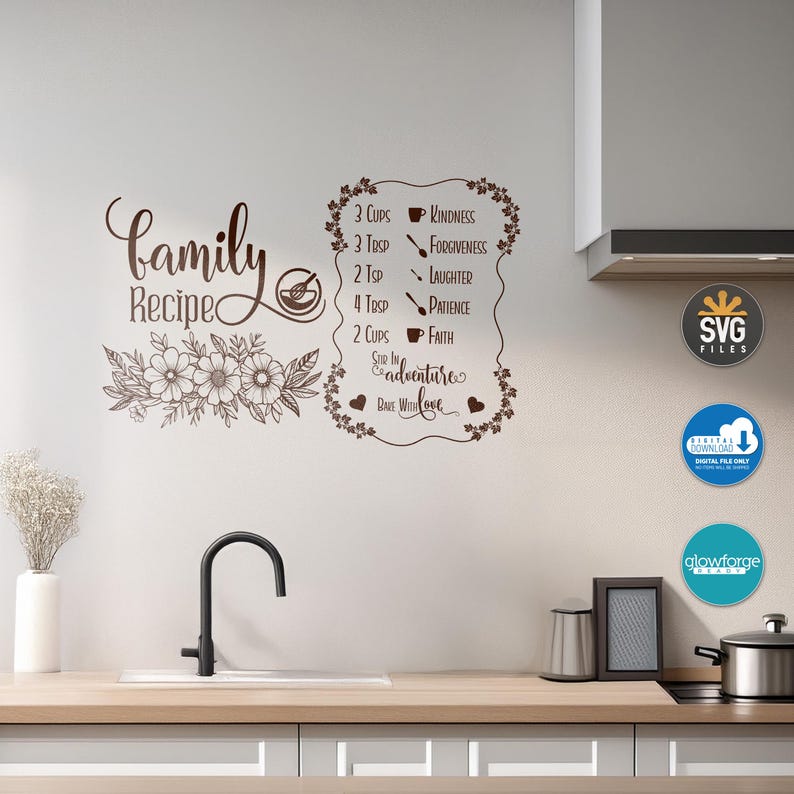 Family Recipe SVG: Custom Cutting Board, Charcuterie Sign (digital ...