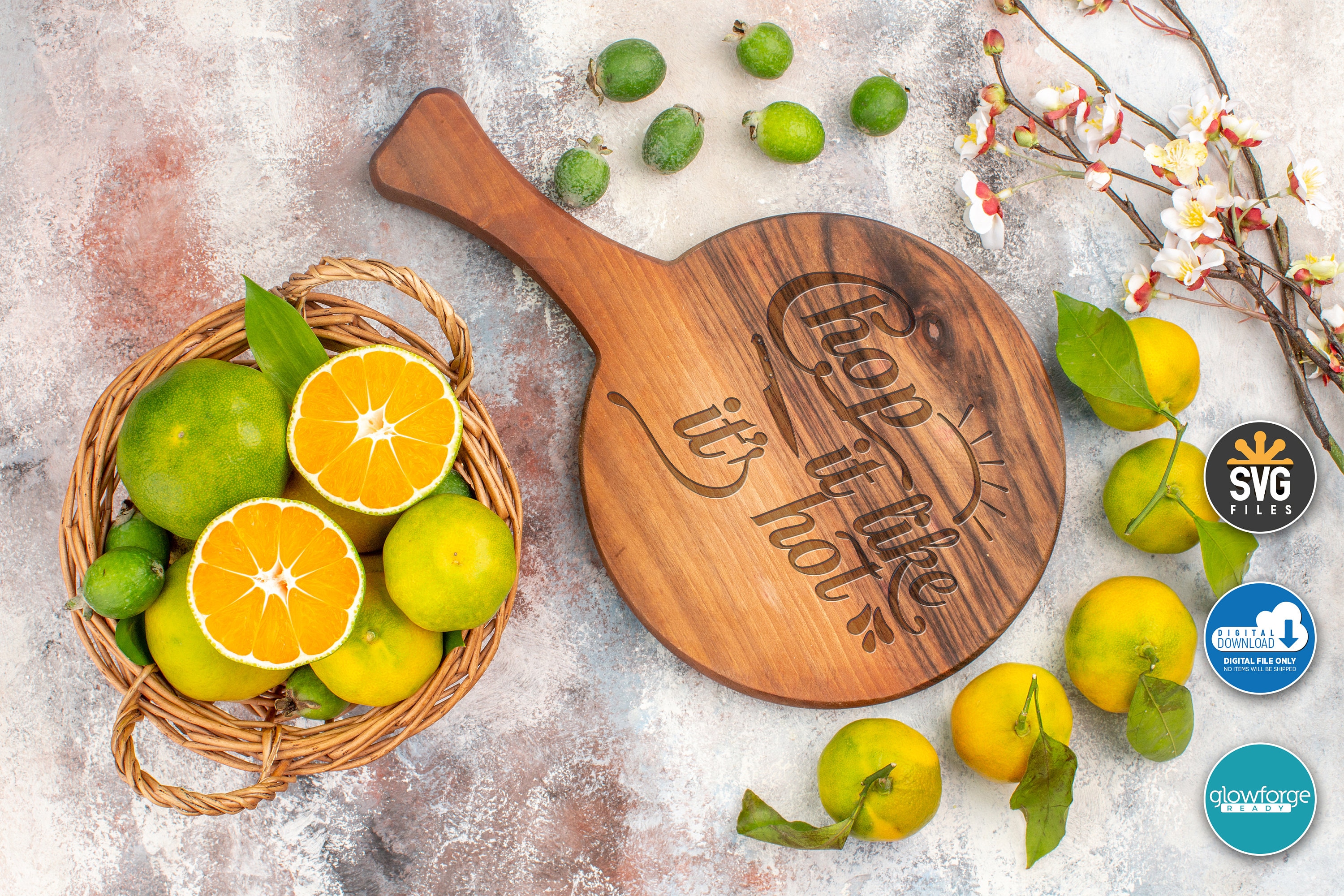 Cutting Board SVG File Engraved Message for a Happy Home Ready for ...