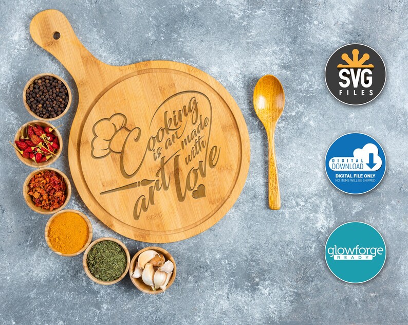 Charcuterie Board Design Svg File, Laser Cutting Board SVG File, Cook ...