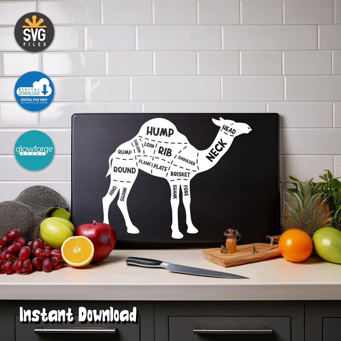 Butcher Diagram SVG Bundle: Meat Cut Charts, Animal Cut Guide (digital ...