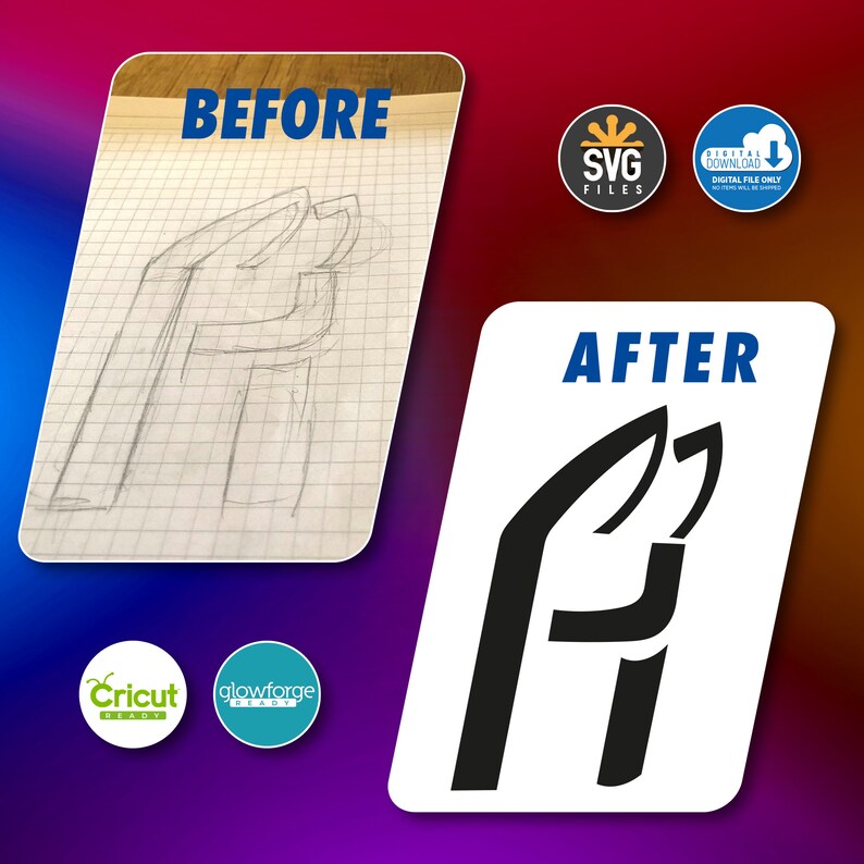 Custom Svg Files for Cricut and Glowforge, Silhouette Cut File, Logo ...