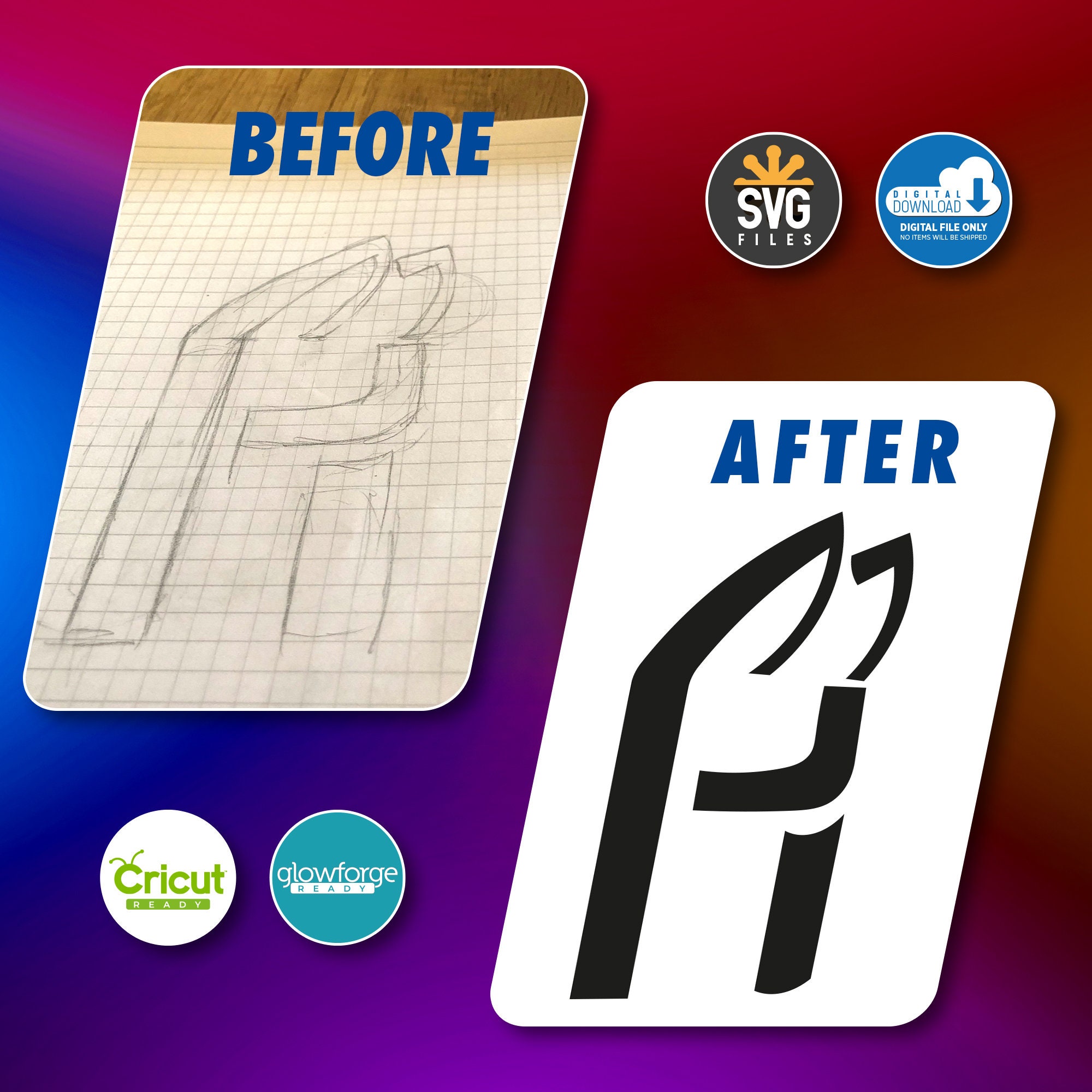 Custom Svg Files for Cricut and Glowforge, Silhouette Cut File, Logo ...