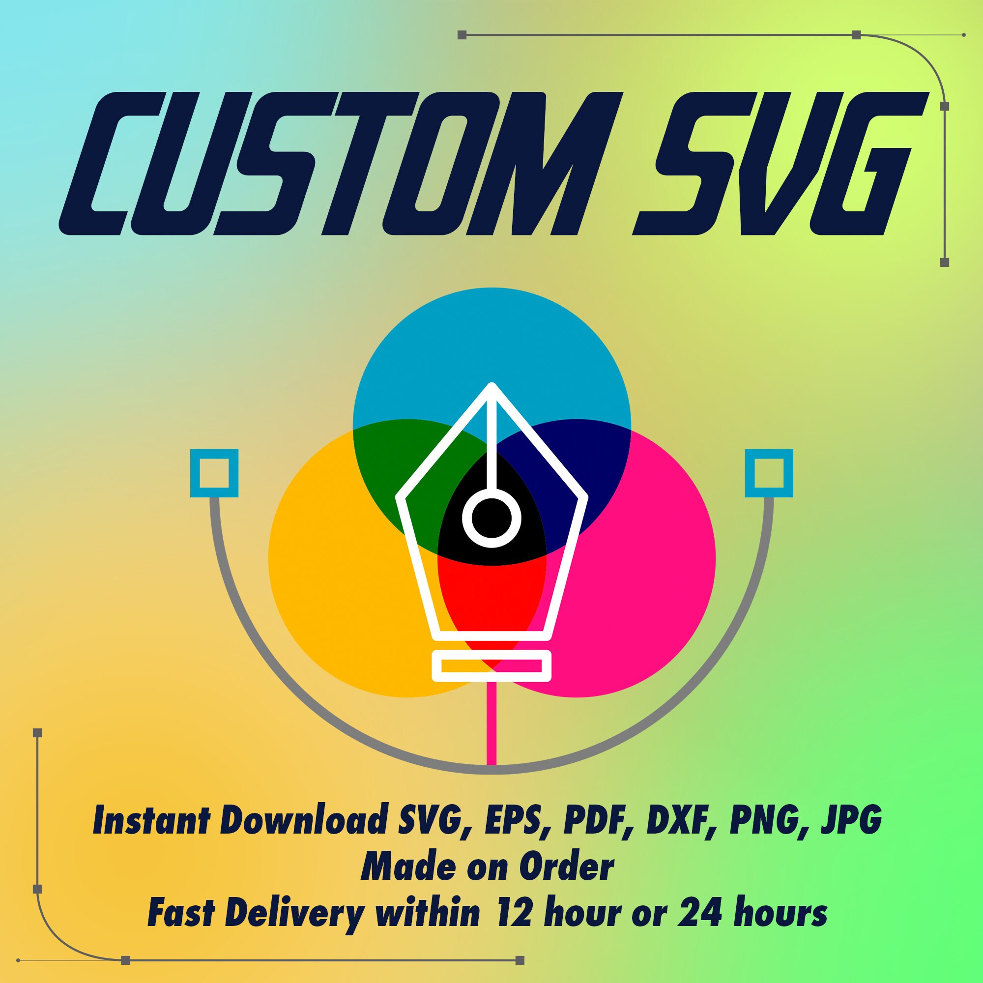 Custom Svg Files for Cricut and Glowforge, Silhouette Cut File, Logo ...