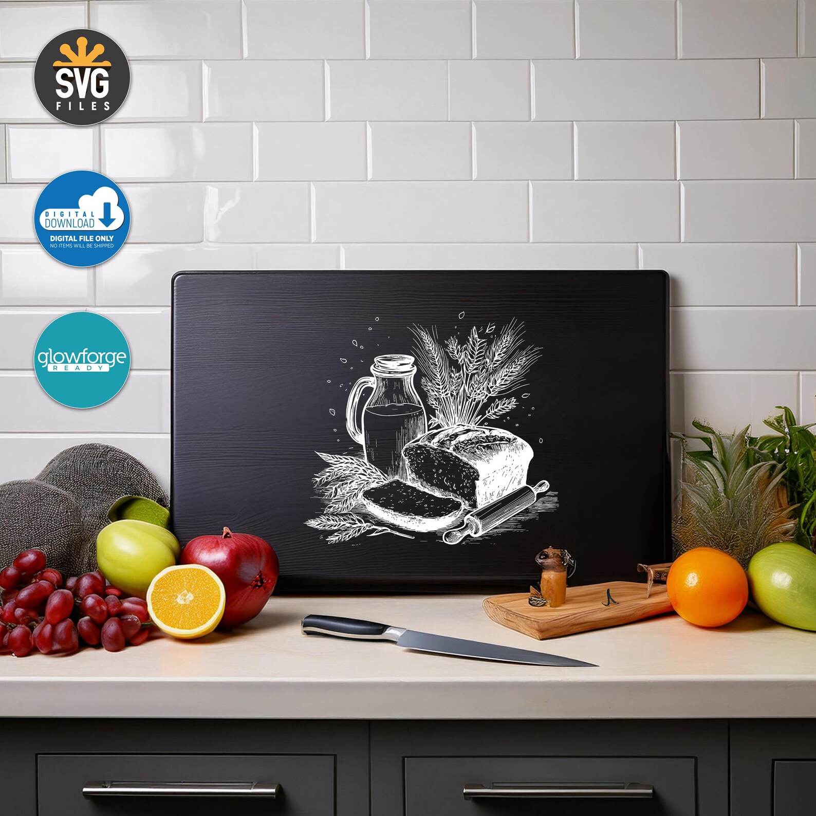 Bread Oven SVG File: Kitchen Decor Laser Cut Design (digital Download ...