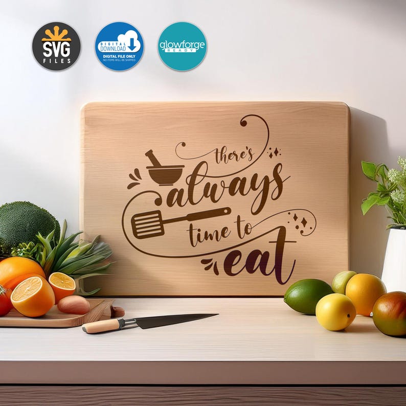 It's Time to Eat SVG – Charcuterie Board Laser Cut File (digital ...