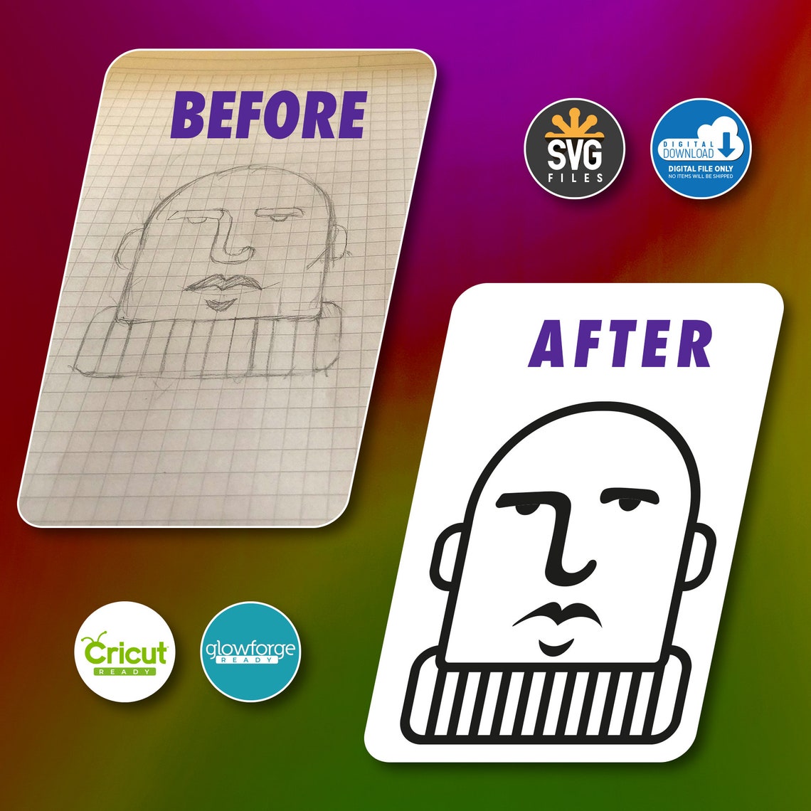 Custom Svg Files for Cricut and Glowforge, Silhouette Cut File, Logo ...