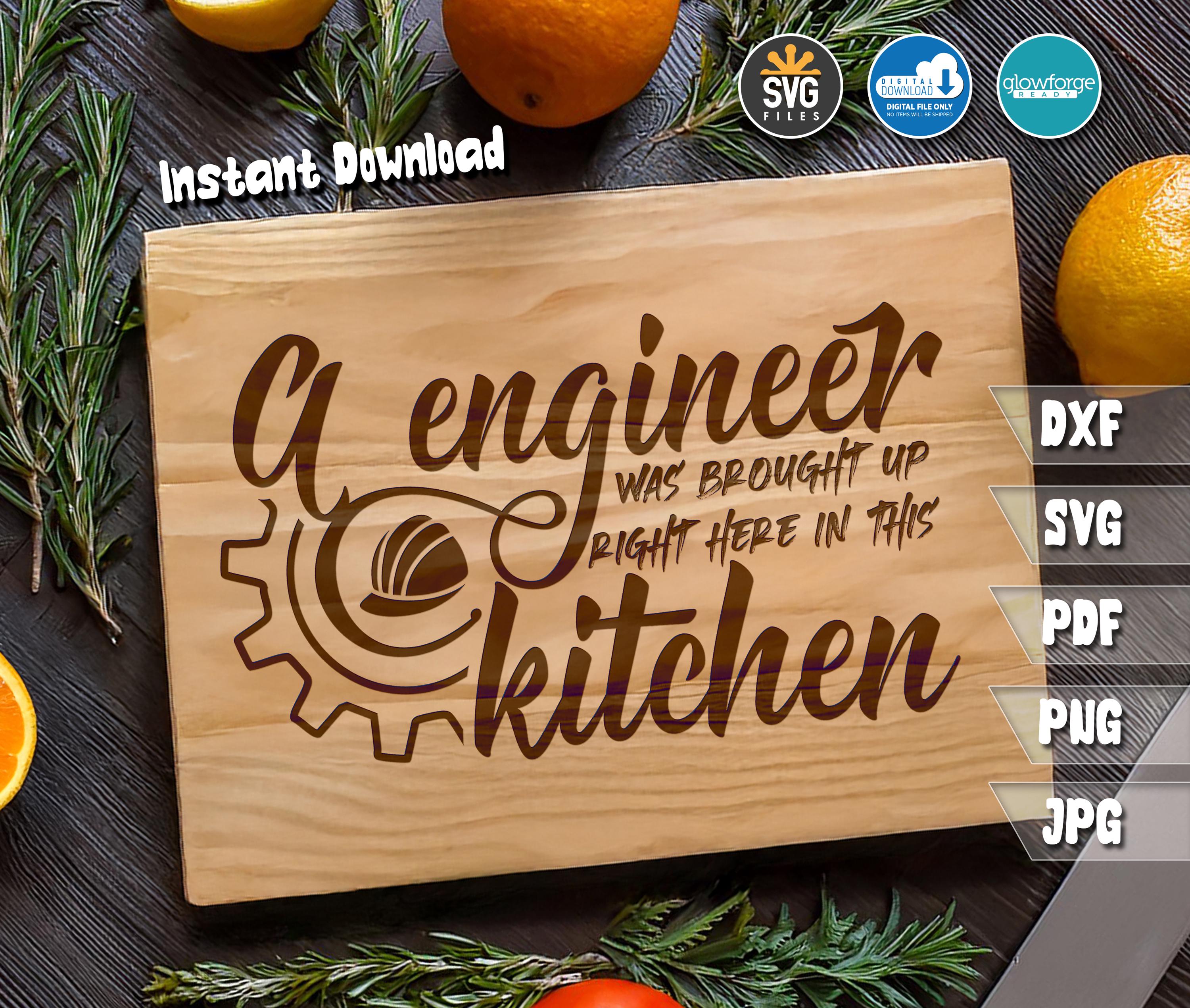 Engineer Graduation SVG File: Cutting Board Design (digital Download ...