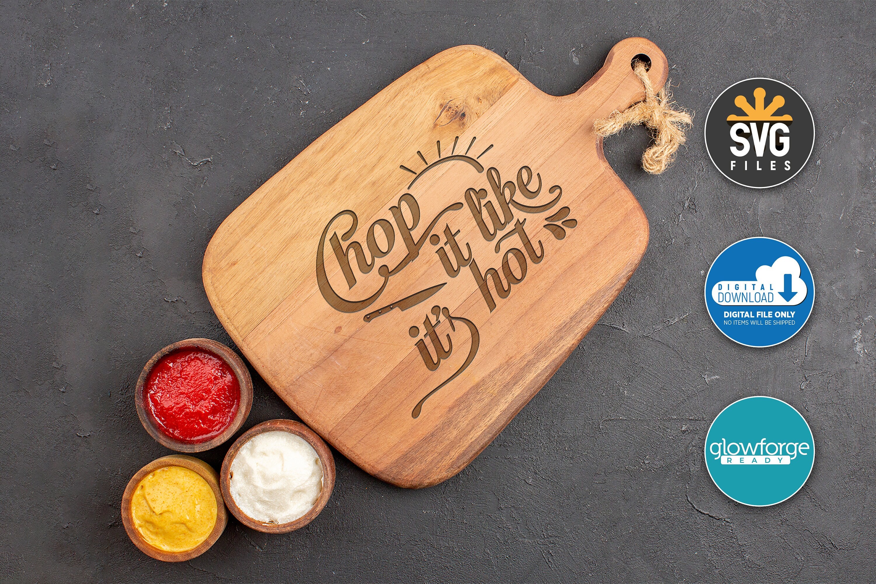 Cutting Board SVG File Engraved Message for a Happy Home Ready for ...