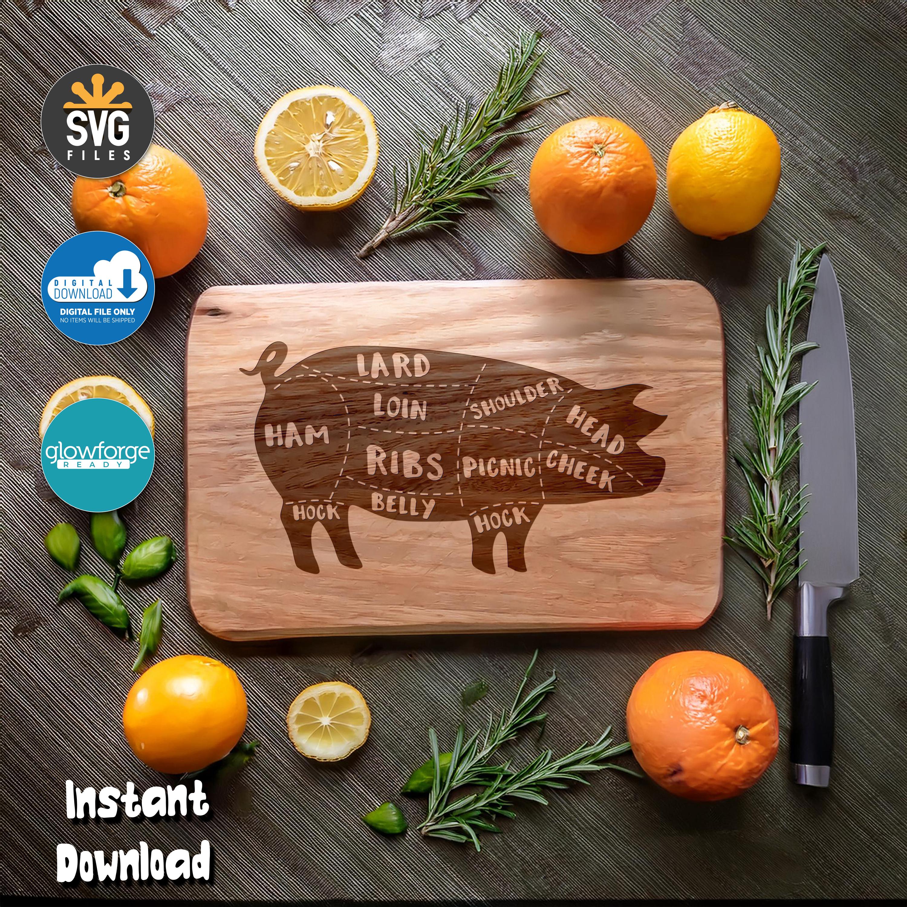 Butcher Diagram SVG Bundle - 10 Meat Cut Charts and Animal Cut Guide ...