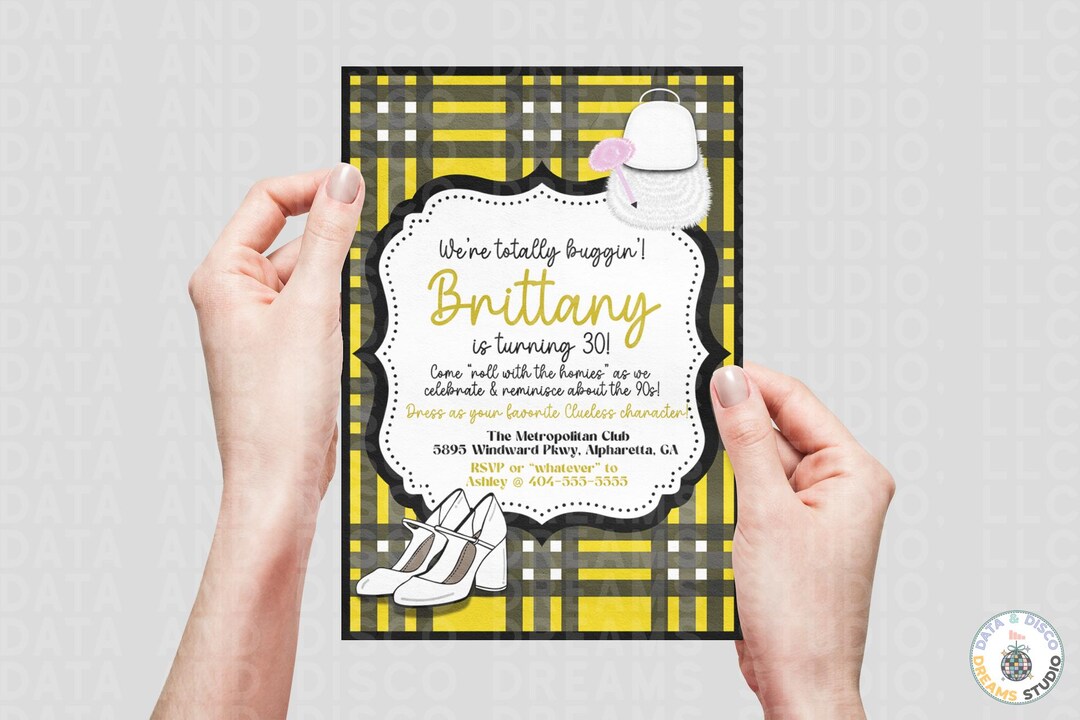Clueless Invitation - Birthday - Canva Templates | 3 Designs | Cher ...