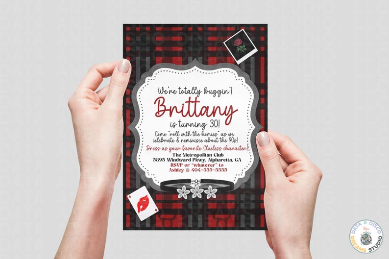 Clueless Invitation - Birthday - Canva Templates | 3 Designs | Cher ...