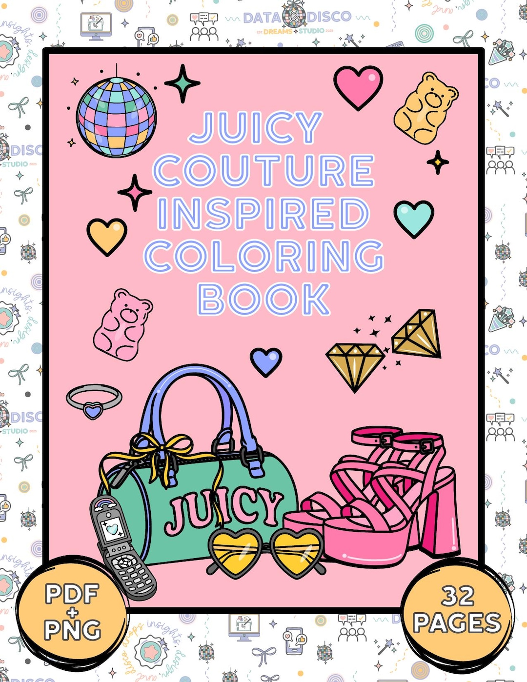 Juicy Couture Inspired Coloring Book | Glam Fashion, Beauty, Travel ...