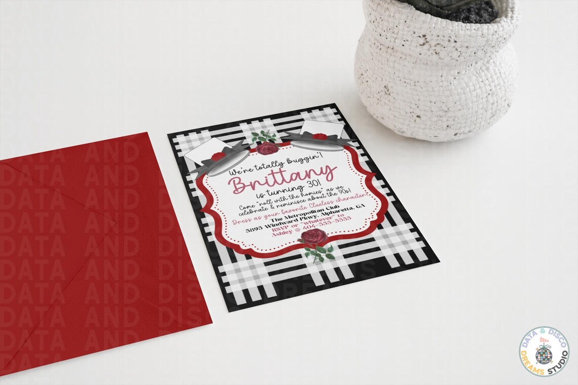 Clueless Invitation - Birthday - Canva Templates | 3 Designs | Cher ...