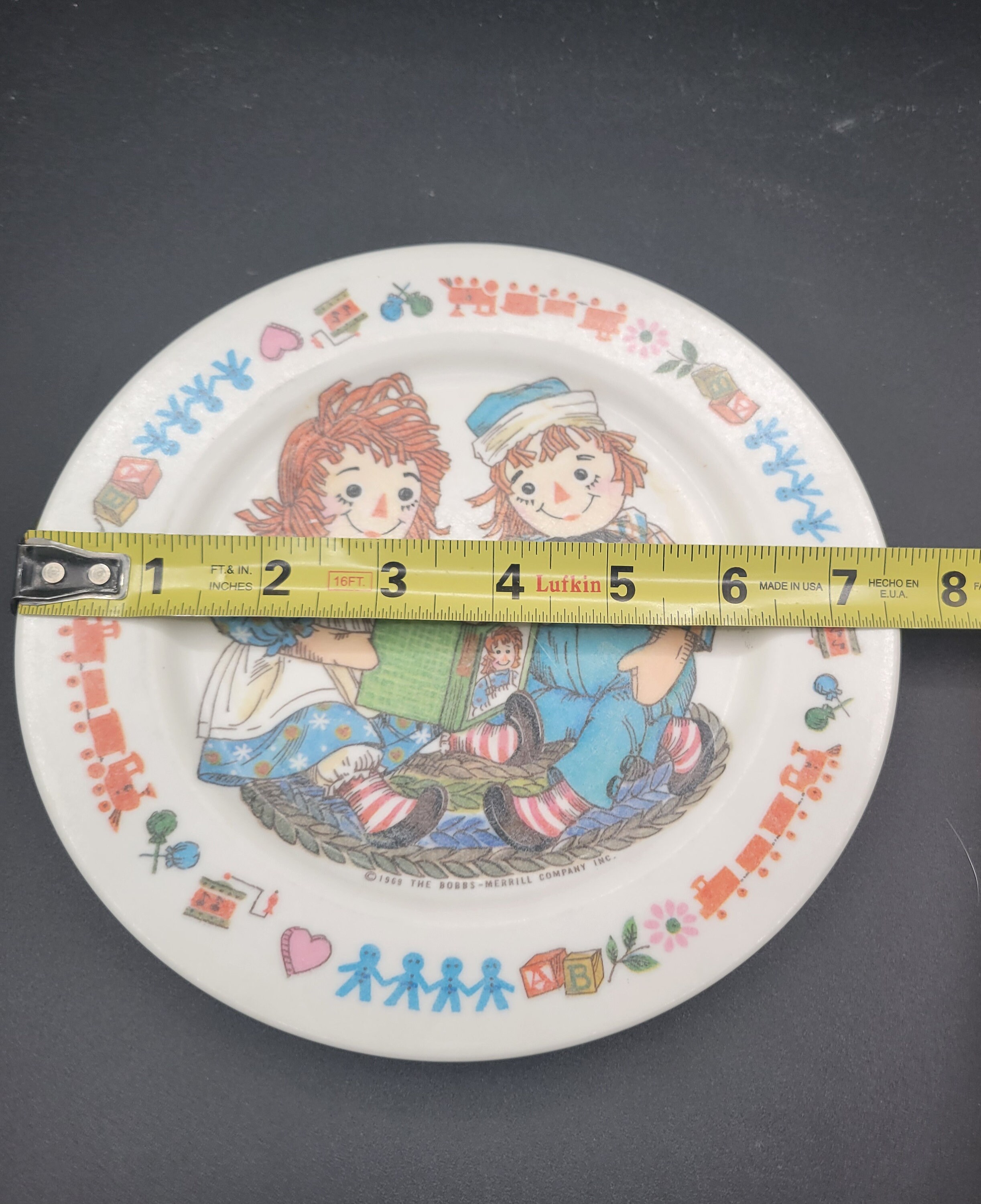 1969 Raggedy Anne and Andy Plate - Etsy