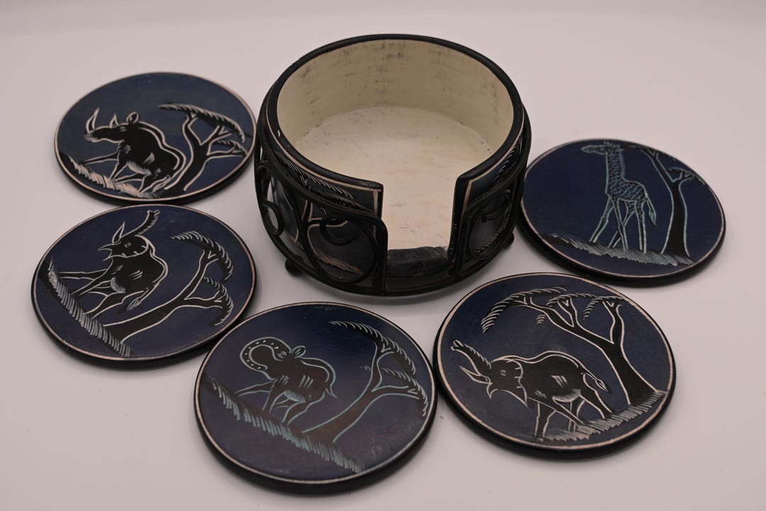 African Coasters - Etsy
