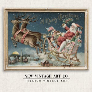 1000+ Printable Vintage Christmas Prints Art Bundle | Set of Moody ...