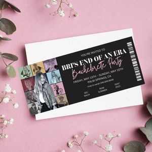Custom Taylor Eras Theme Bachelorette Invitation. Personalized - Etsy