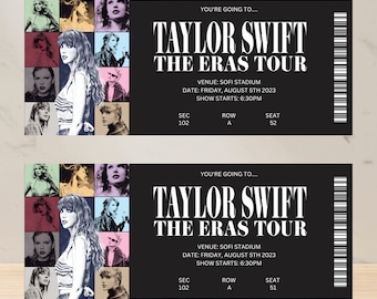 Printable Taylor Concert Ticket, Surprise Taylor Era Tour 2023, Ticket ...