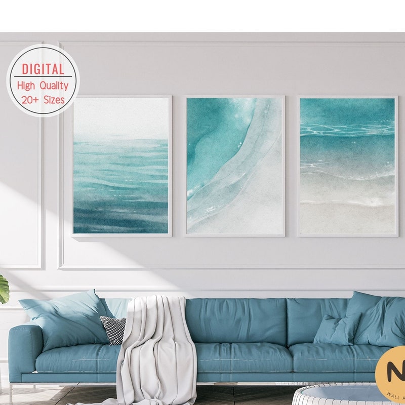 Blue Abstract Print - Etsy