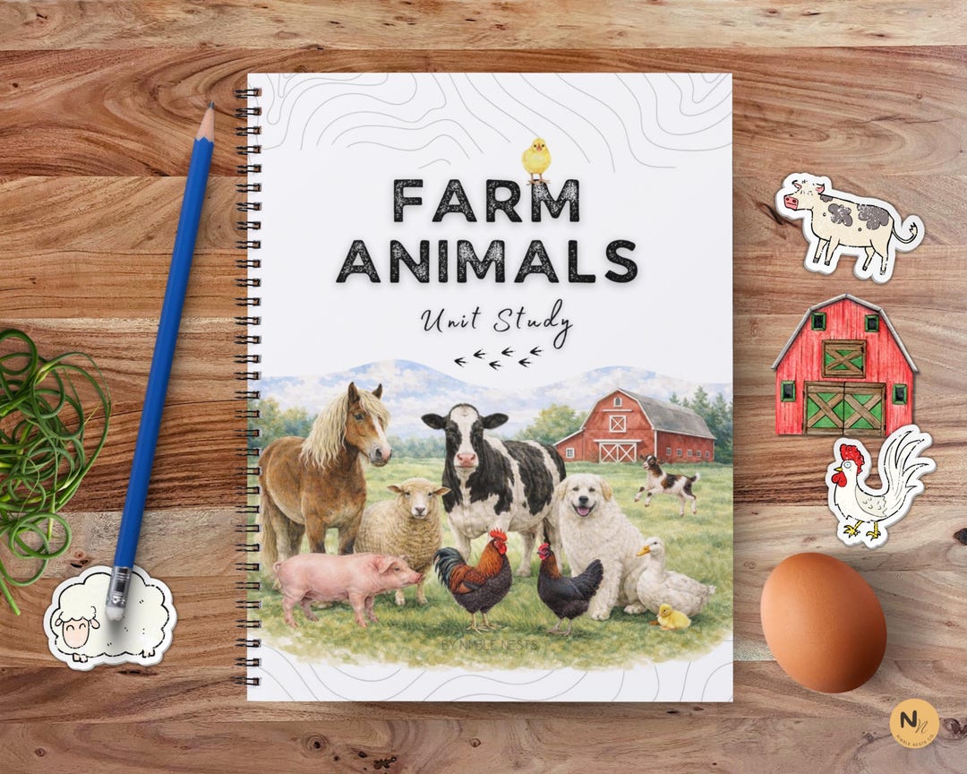 Farm Animals Unit Study PDF: Printable Farm Animal Life Cycles, Anatomy ...