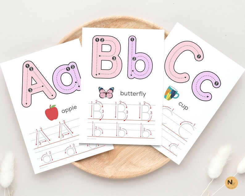 Alphabet Flashcards, Printable Alphabet, ABC Flashcards, Penmanship ...