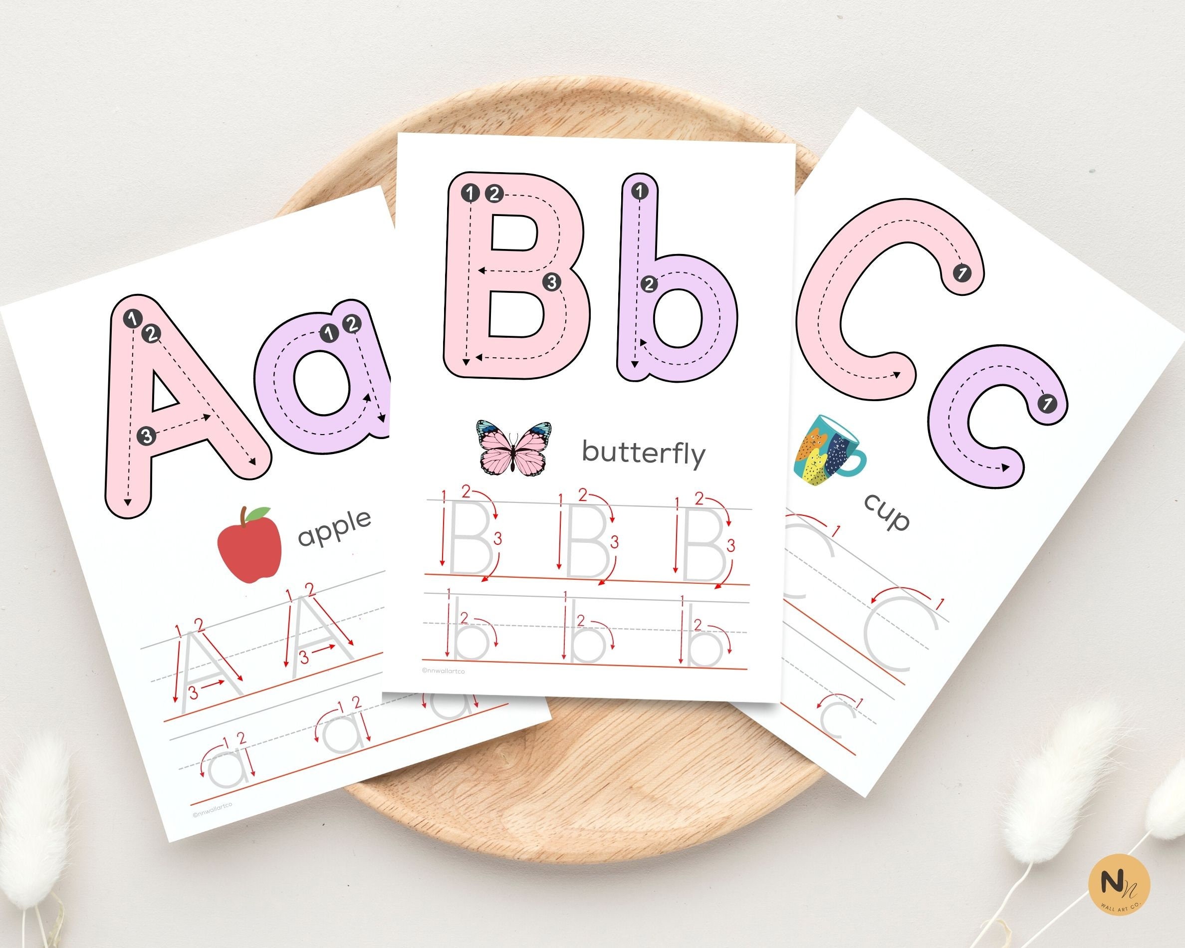 Alphabet Flashcards, Printable Alphabet, ABC Flashcards, Penmanship ...