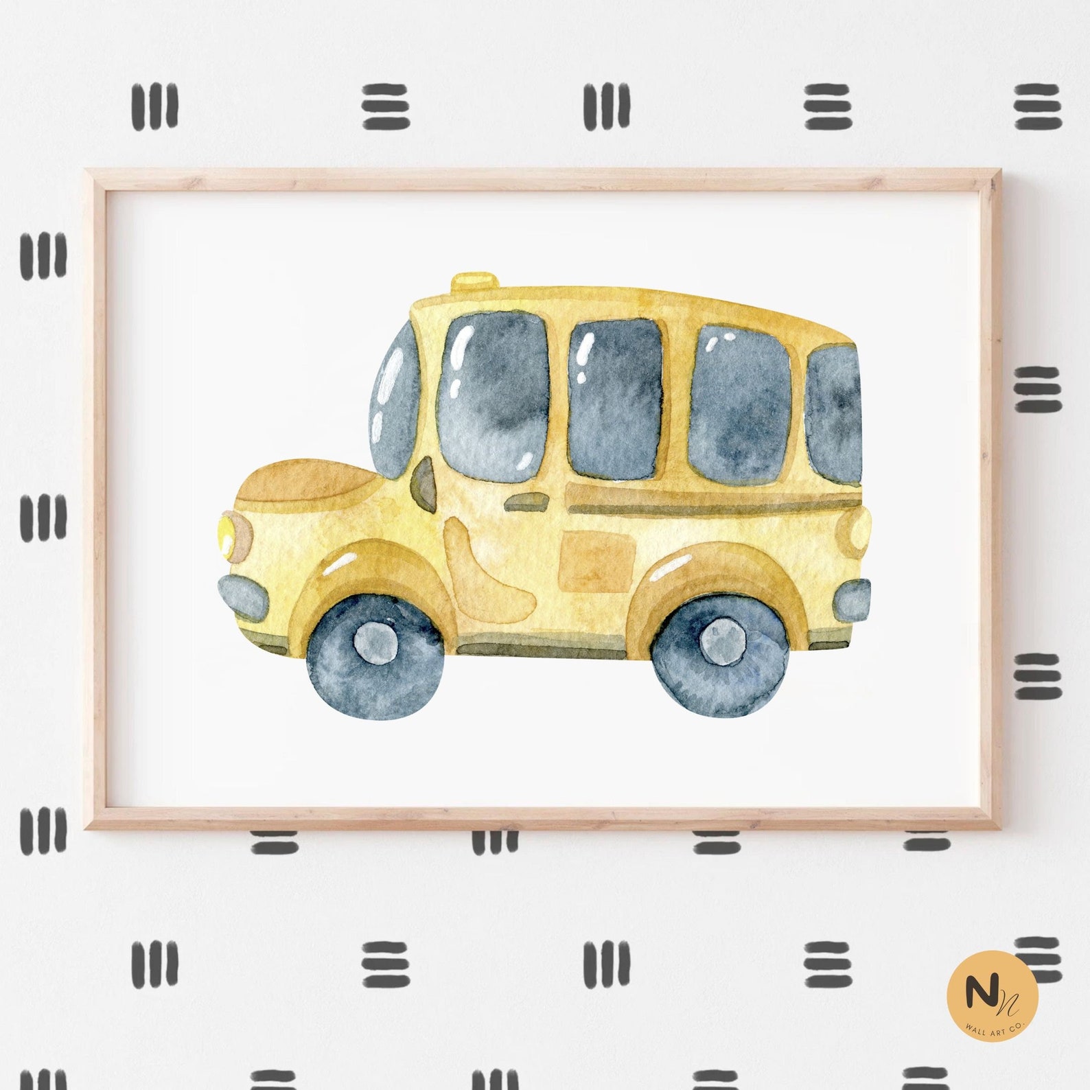 School Bus Printable, Yellow School Bus Print, Kids Room Decor Boys ...
