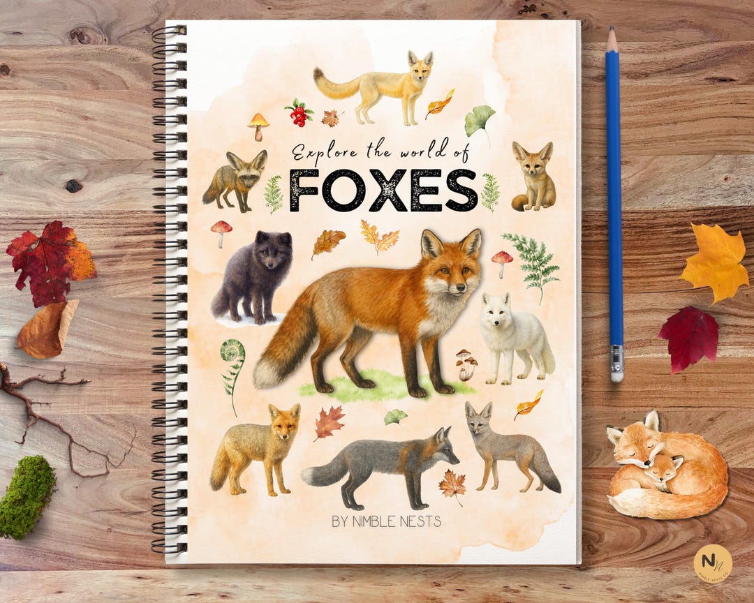 Fox Unit Study: Fox Anatomy, Red Fox Life Cycle, Fox Species Poster ...