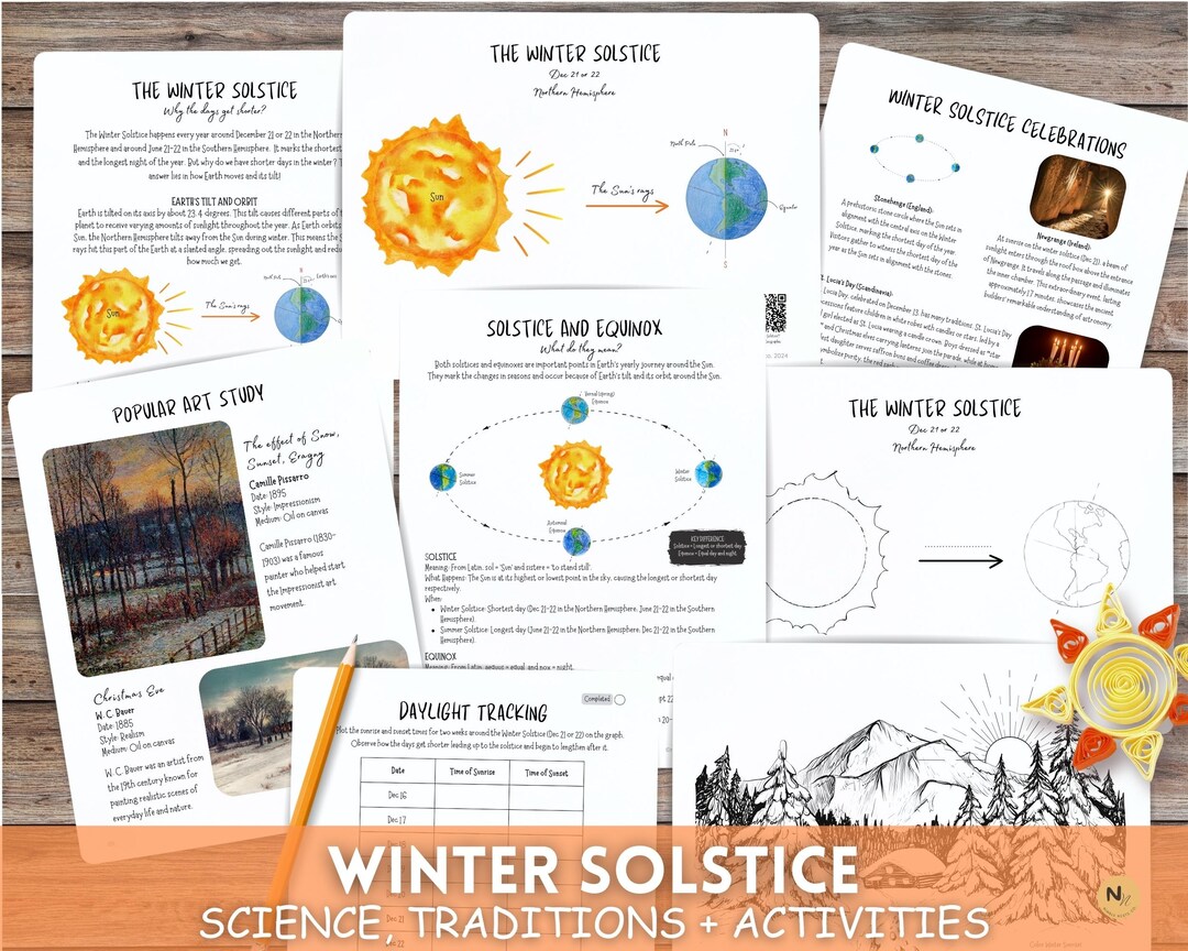 Winter Solstice Mini Unit Study, Solstice & Equinox Study, Winter ...