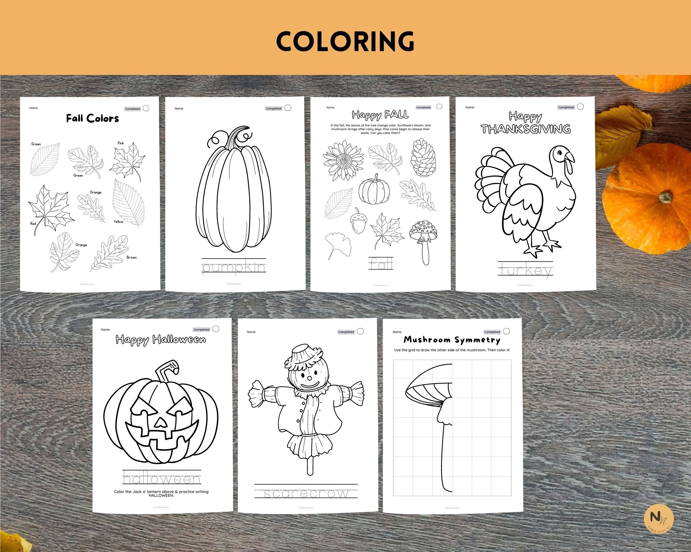 Fall Activities for Kids, Autumn Activity Bundle, Printable Halloween ...