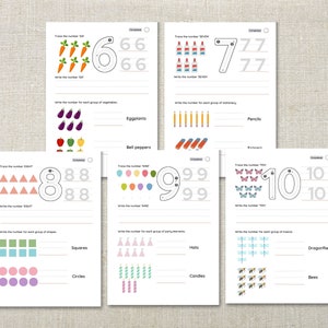 1-10 Number Practice, Number Tracing, Number Writing 1 to 10, Pre K ...