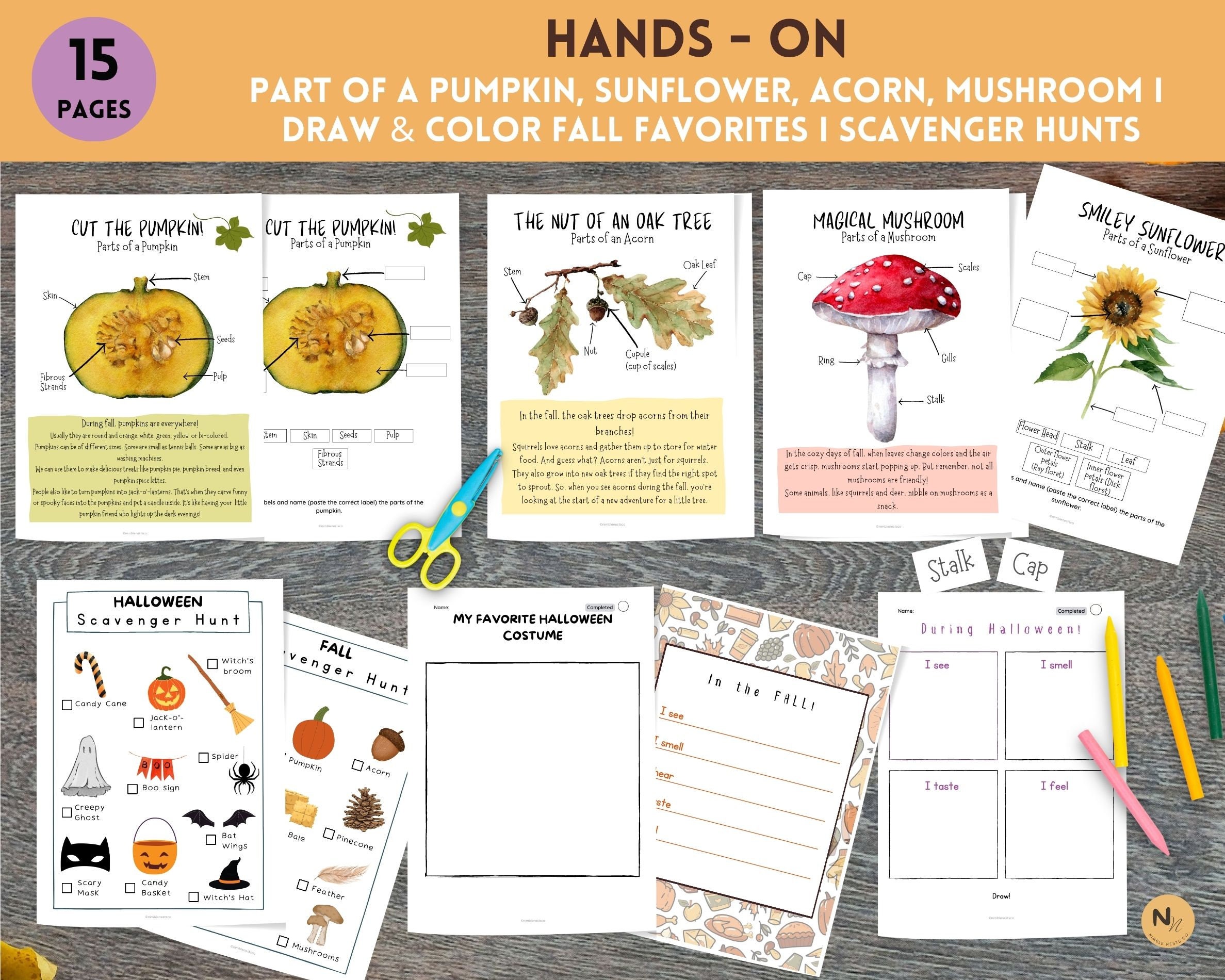 Fall Activities for Kids, Autumn Activity Bundle, Printable Halloween ...