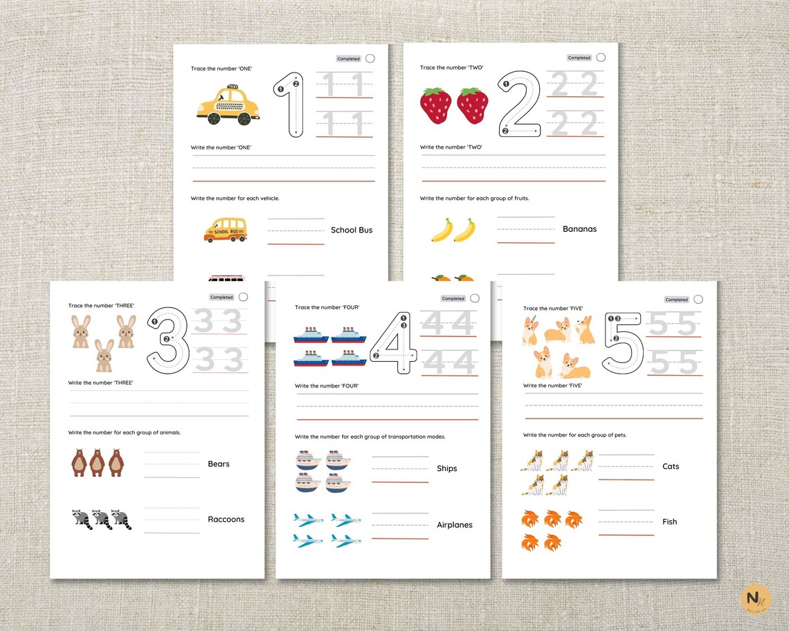 1-10 Number Practice, Number Tracing, Number Writing 1 to 10, Pre K ...
