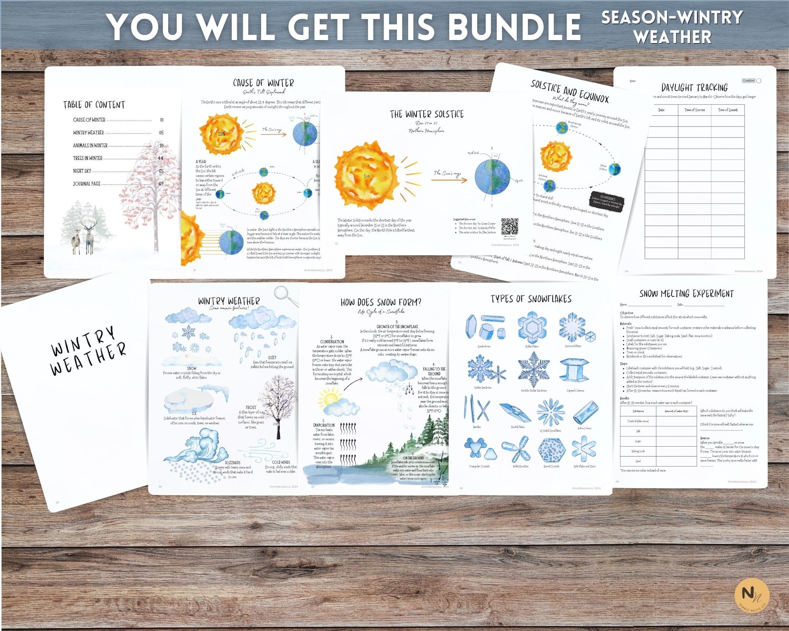 Winter Unit Study: Animals in Winter, Hibernation, Migration, Trees in ...