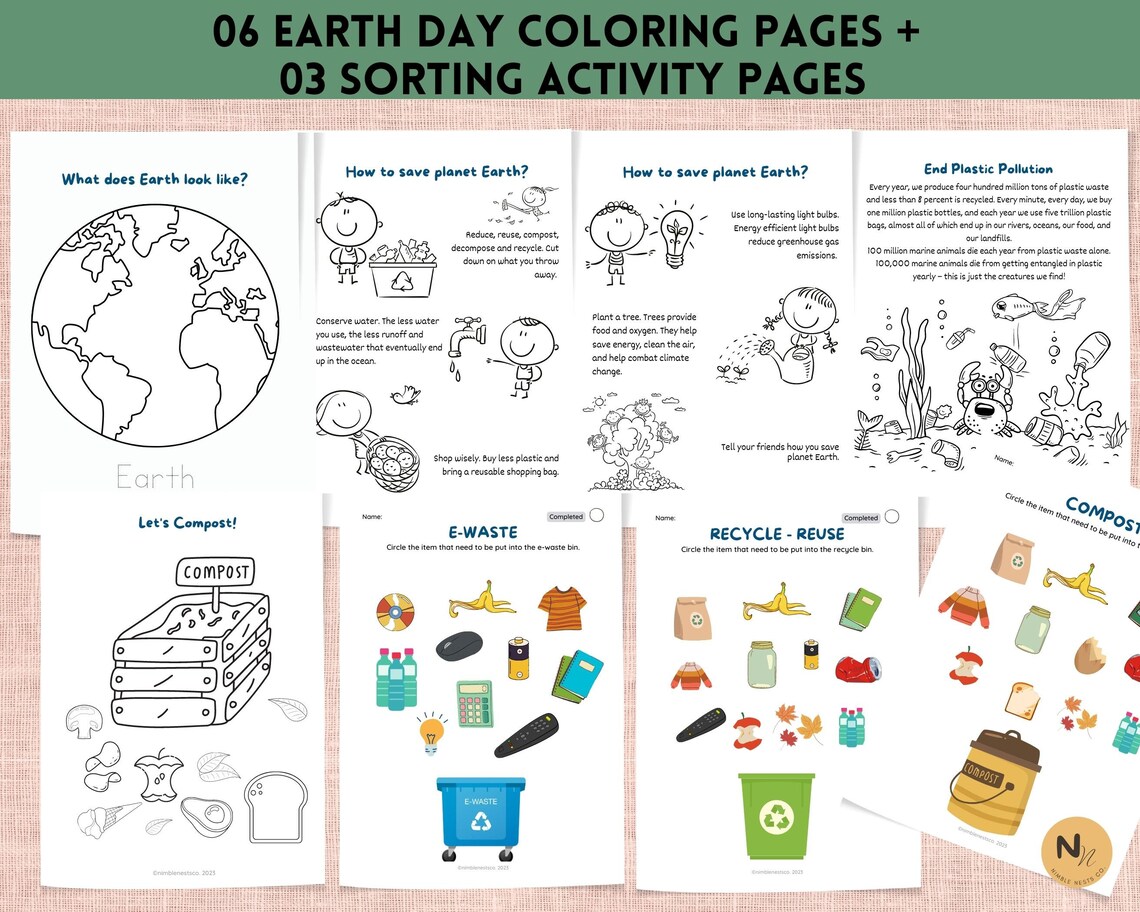Earth Day Activities, Earth Day Coloring for Kids, Earth Day Printable ...