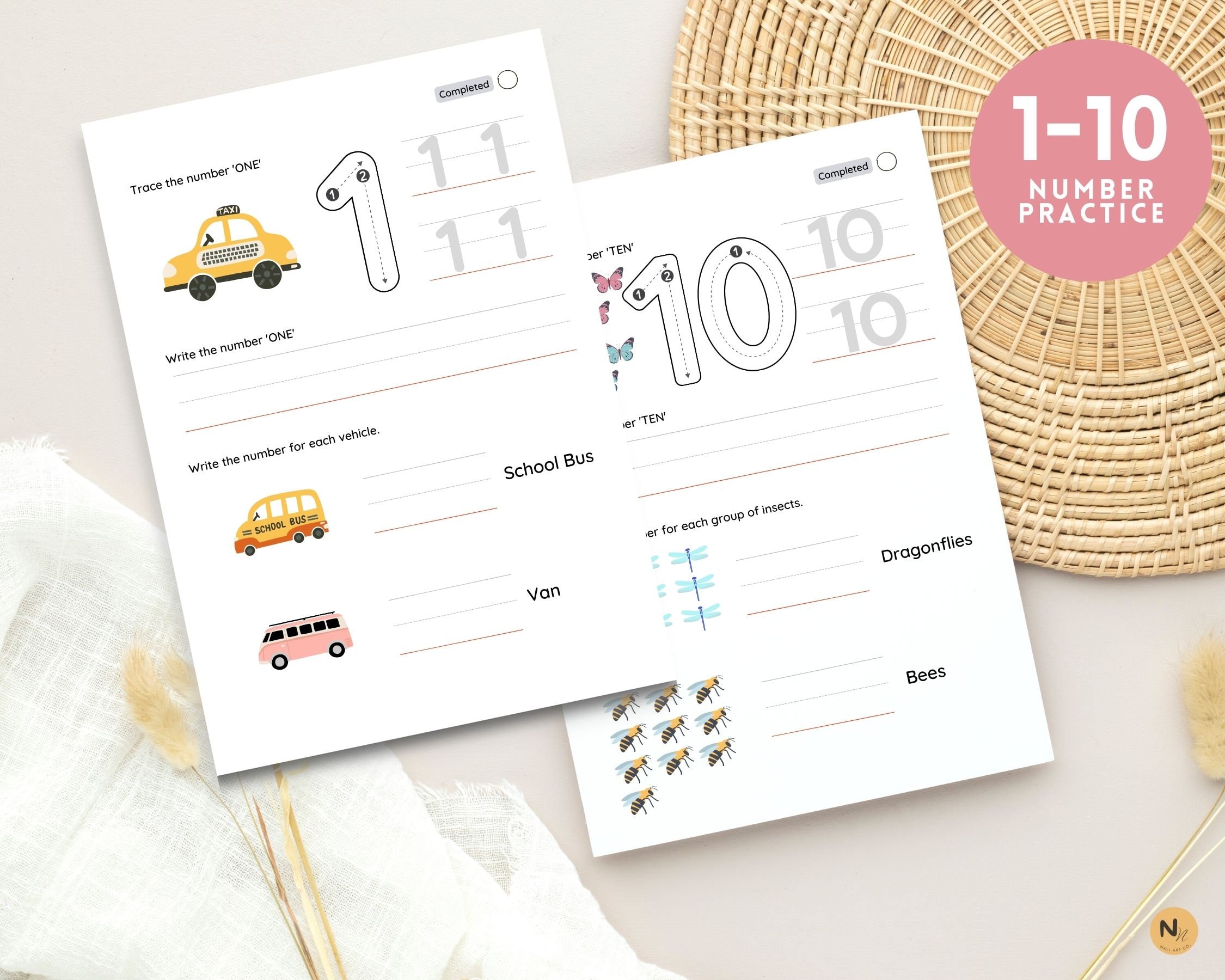 1-10 Number Practice, Number Tracing, Number Writing 1 to 10, Pre K ...