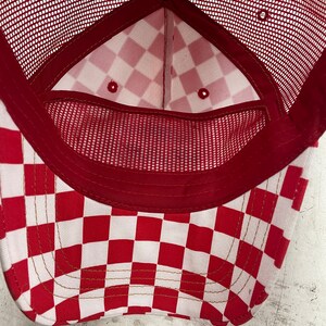 Authentic Vintage New Von Dutch Red & White Checkered Cap Hat Trucker ...