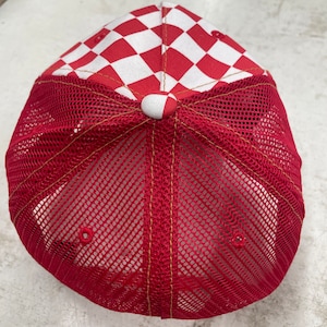 Authentic Vintage New Von Dutch Red & White Checkered Cap Hat Trucker ...