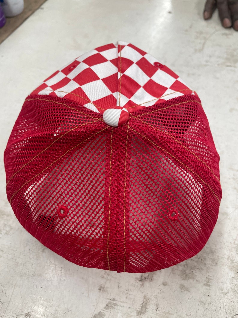 Authentic Vintage New Von Dutch Red & White Checkered Cap Hat Trucker ...