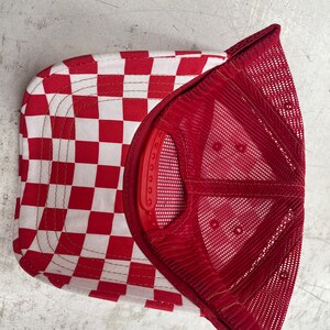 Authentic Vintage New Von Dutch Red & White Checkered Cap Hat Trucker ...