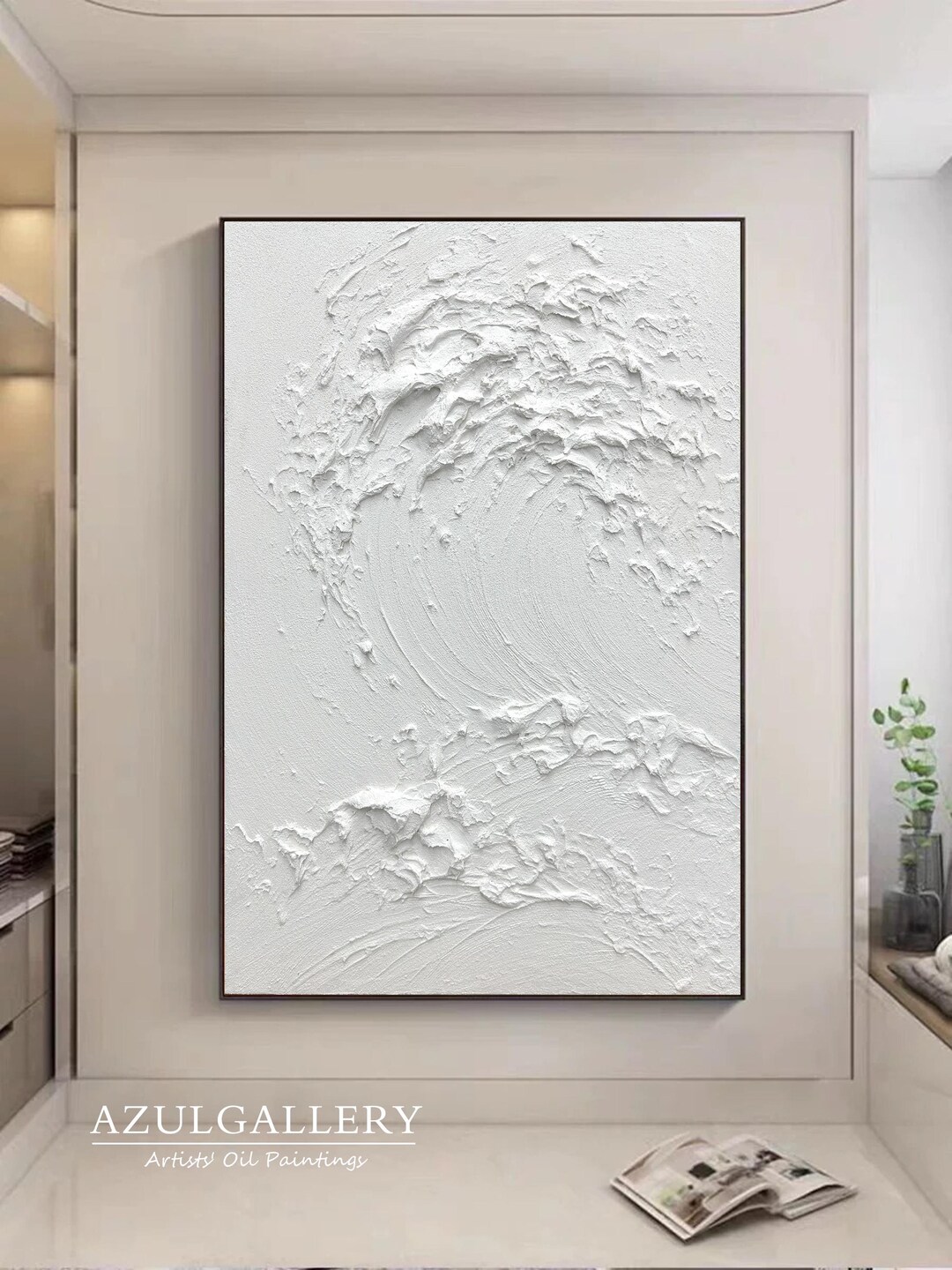 White Abstract Wall Art White Textured Wall Art White Abstract Art ...