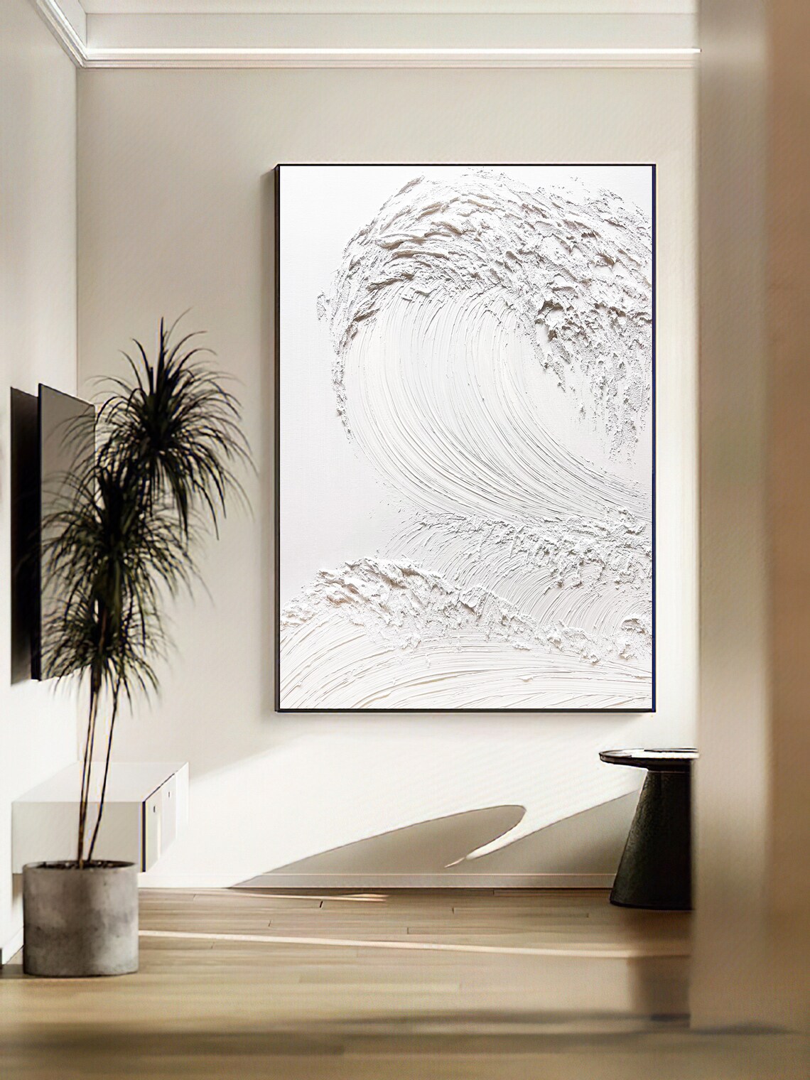 White Abstract Wall Art White Textured Wall Art White Abstract - Etsy
