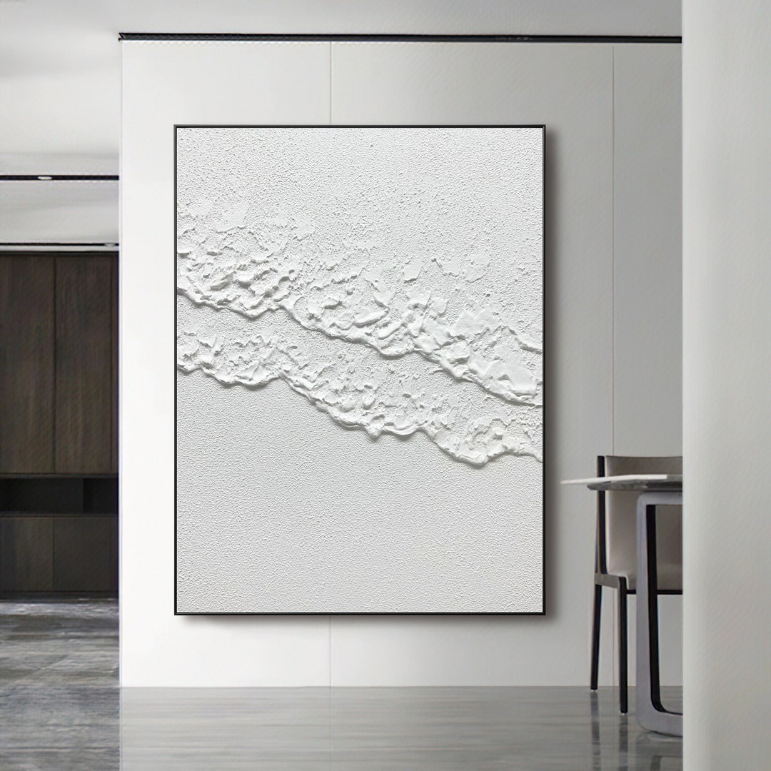 White Abstract Wall Art White Textured Wall Art White Abstract - Etsy