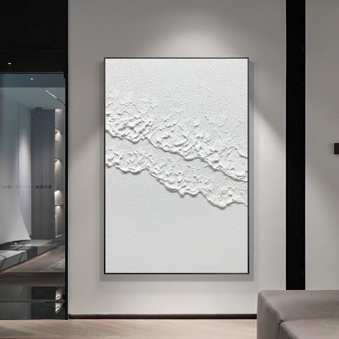 White Abstract Wall Art White Textured Wall Art White Abstract - Etsy