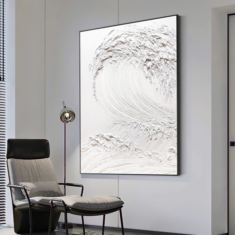 White Abstract Wall Art White Textured Wall Art White Abstract - Etsy