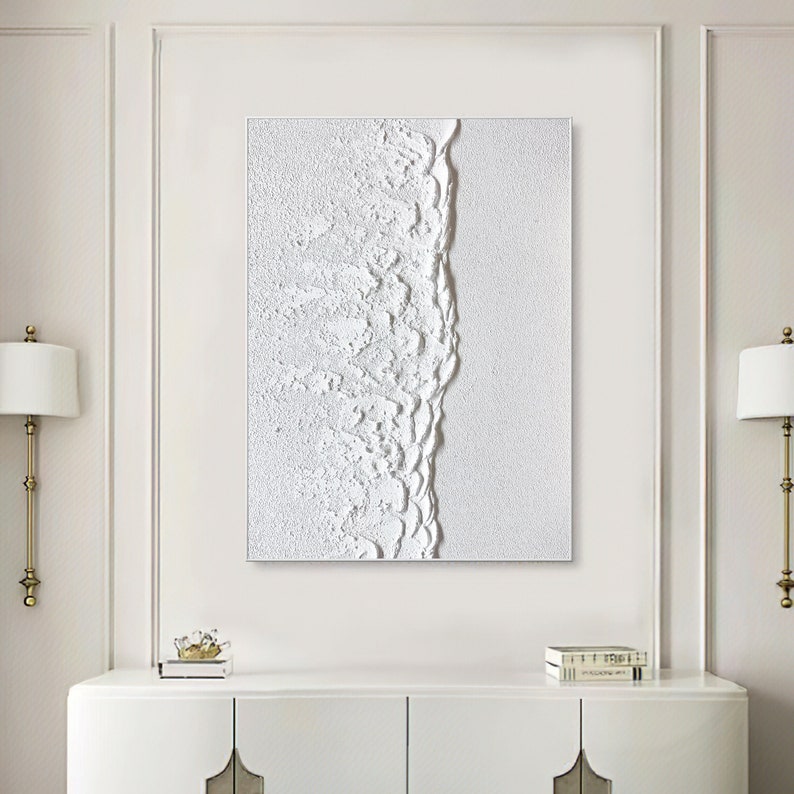 White Abstract Wall Art White Textured Wall Art White Abstract - Etsy