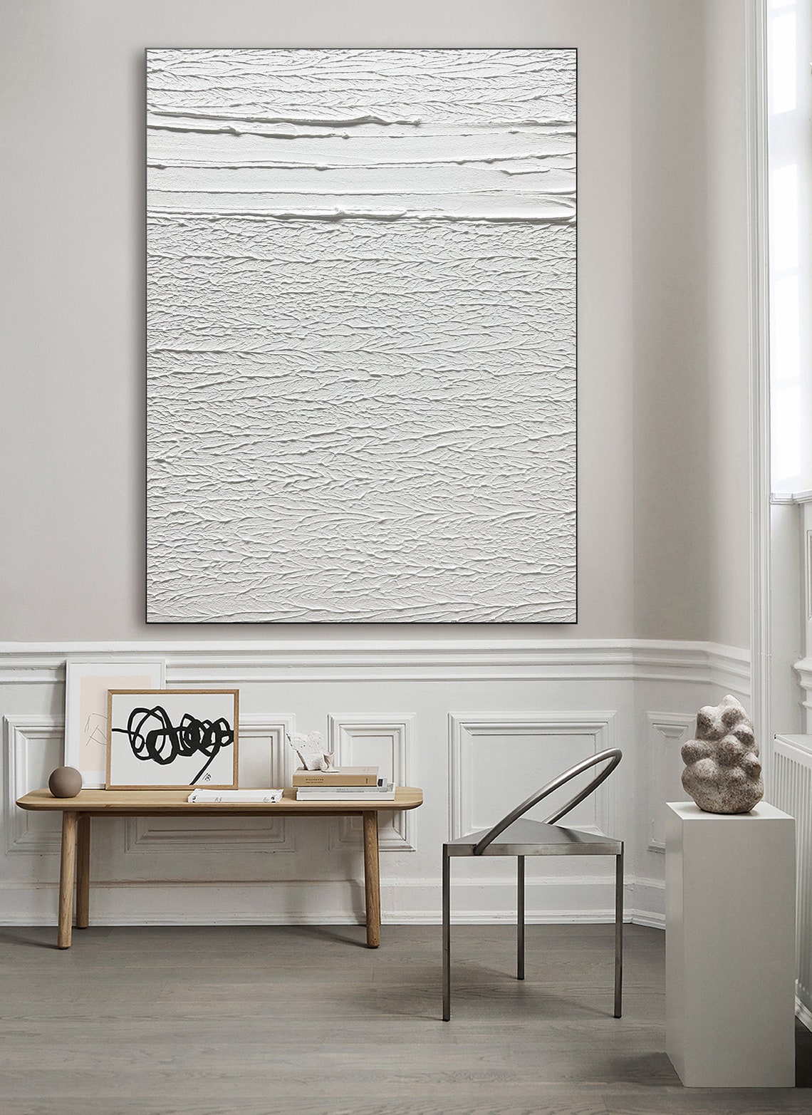 White Abstract Wall Artwhite Textured Wall Artwhite Abstract - Etsy