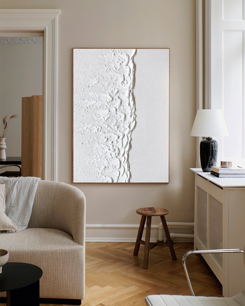 White Abstract Wall Art White Textured Wall Art White Abstract - Etsy