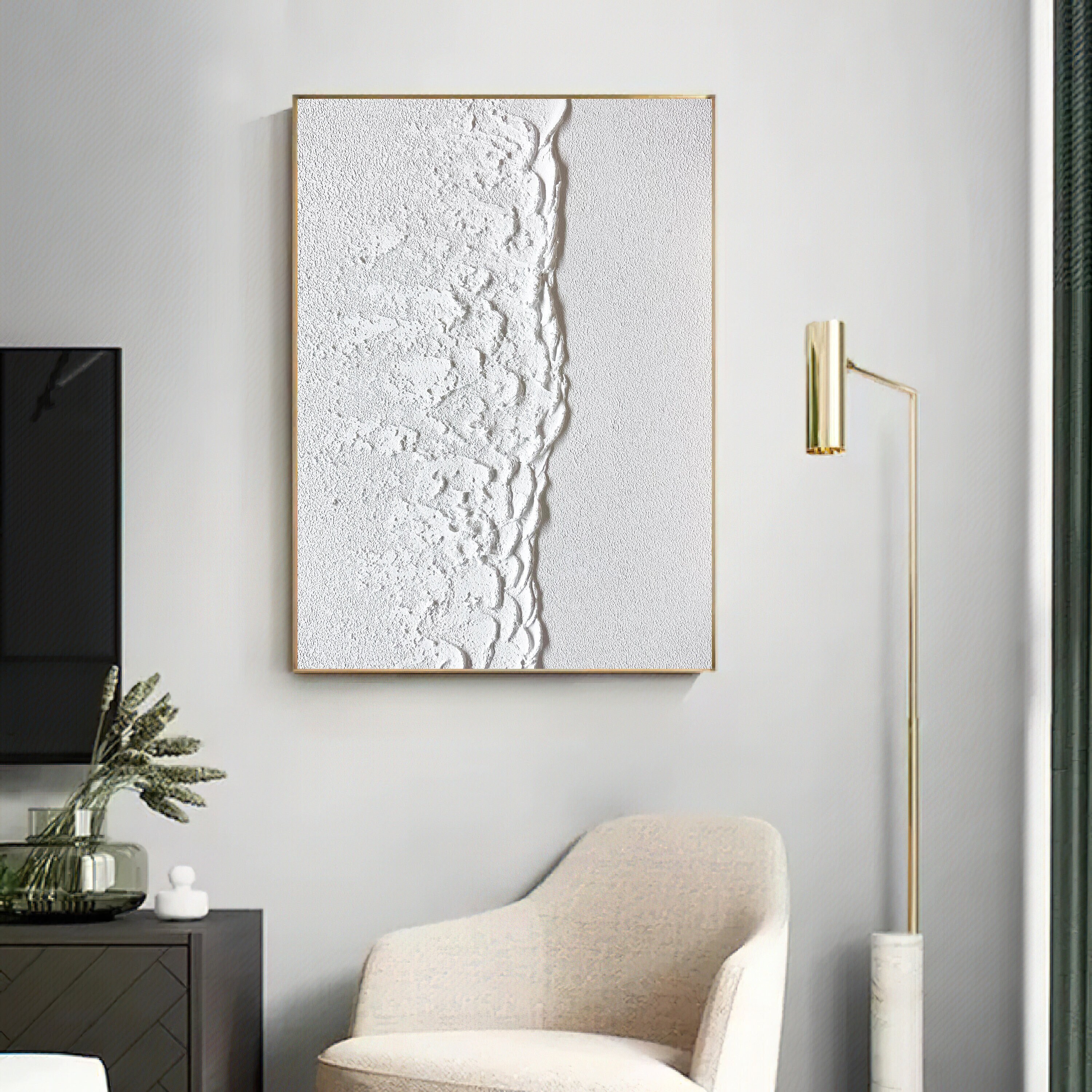White Abstract Wall Art White Textured Wall Art White Abstract - Etsy